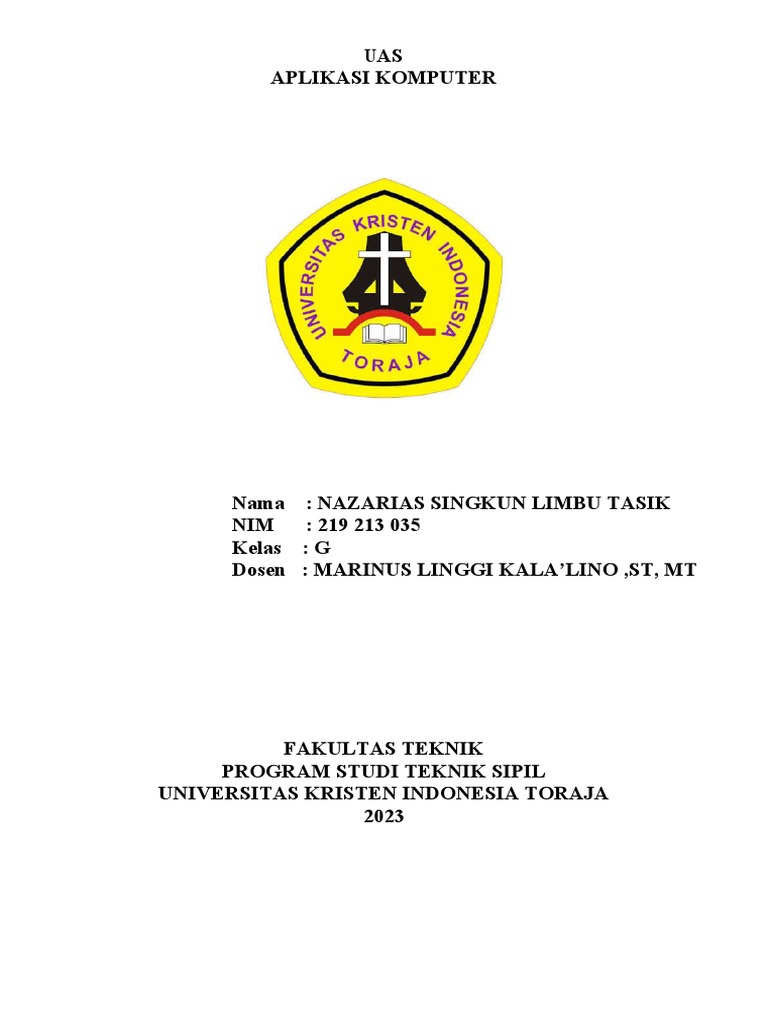 Uas Aplikasi Komputer | PDF