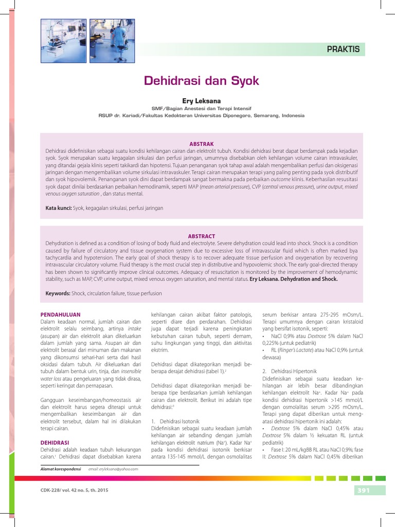 Dehidrasi Dan Syok | PDF