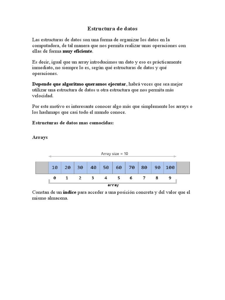 Estructura de Datos | PDF | Algoritmos y Estructuras de Datos | Programación de computadoras