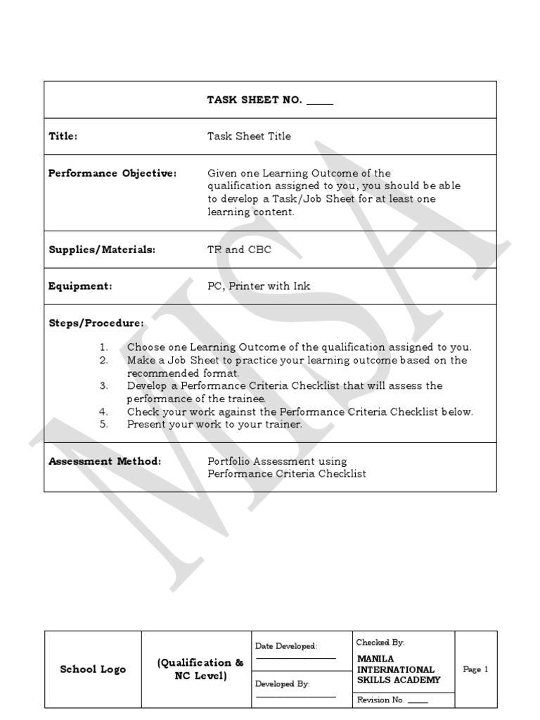 Task Sheet | PDF