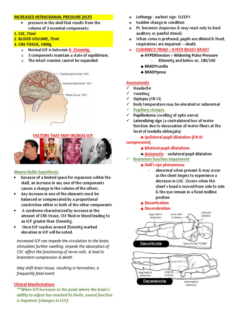 Increased Intracranial Pressure | PDF | Cerebrospinal Fluid | Neurology