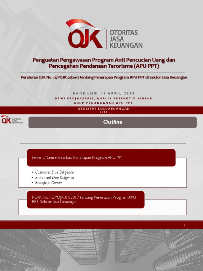 POJK APU PPT Dan Points of Concern | PDF