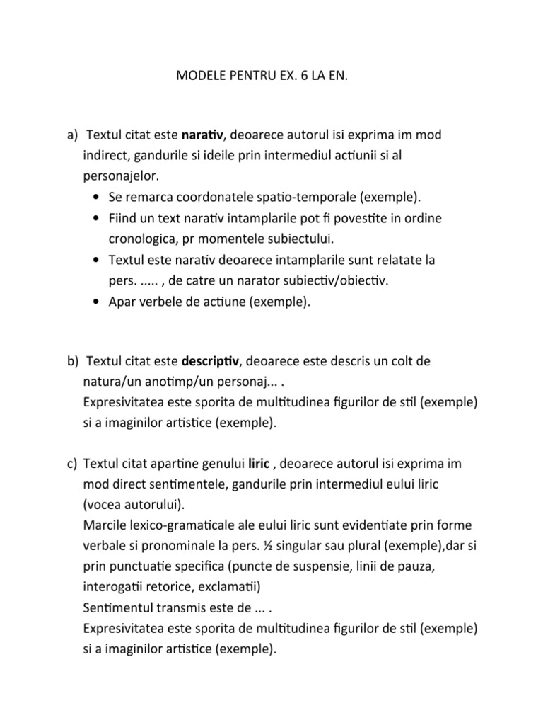 Modele Pentru Ex 6 en | PDF