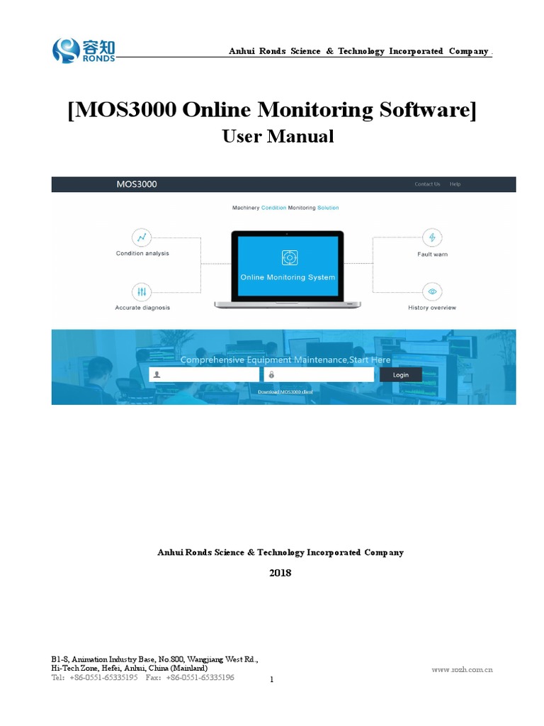 No. 2 MOS3000 Online CMS Software User Manual 2018.7 | PDF | Data Acquisition | Information