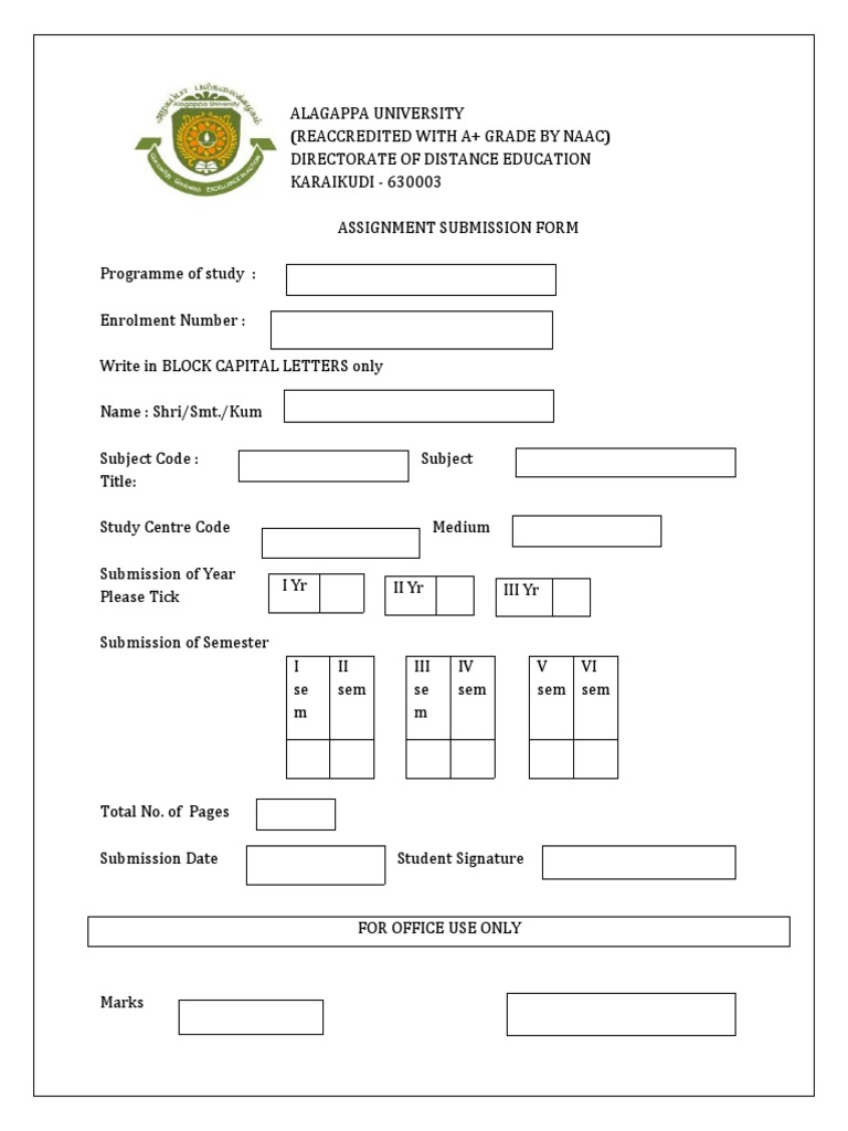 Assignment Submission Form-1 | PDF