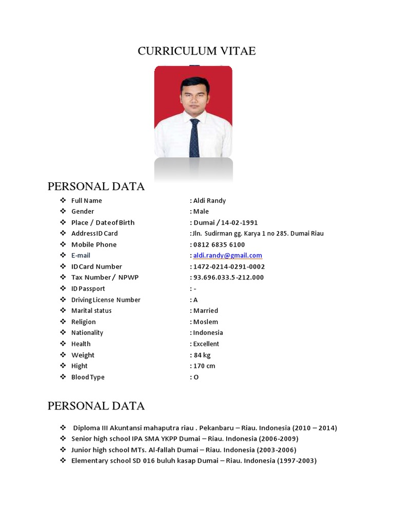 Curriculum Vitae Indo PDF | PDF