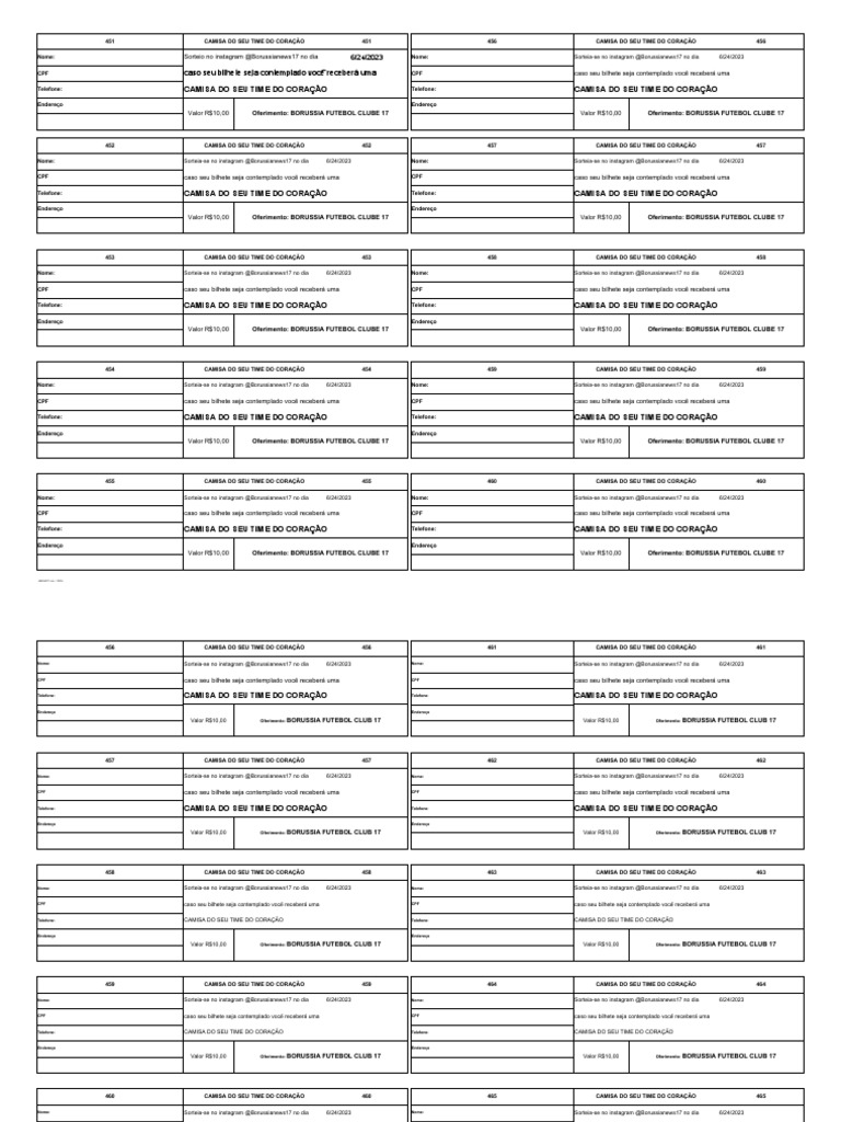 Impressão de Rifas | PDF