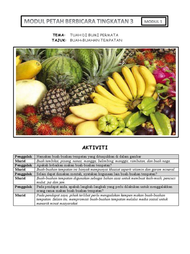 Modul Petah Berbicara T3 | PDF