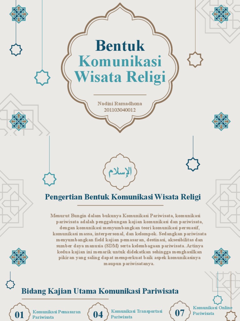 Nadini Ramadhona (201103040012) Bentuk Komunikasi Wisata Religi | PDF