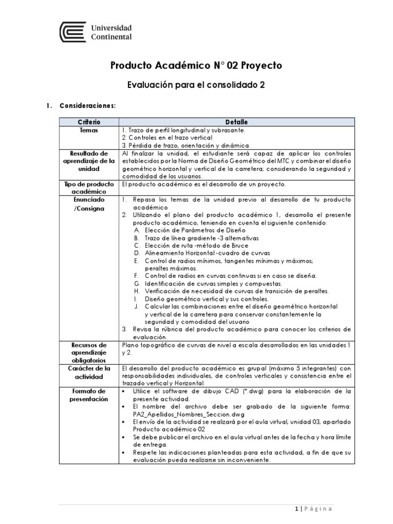 Consolidad 2 PA02 Caminos 1 | PDF