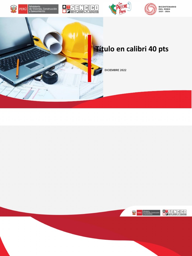 00 PPT-plantilla SENCICO 2023 Actualizada de Acuerdo A RM | PDF