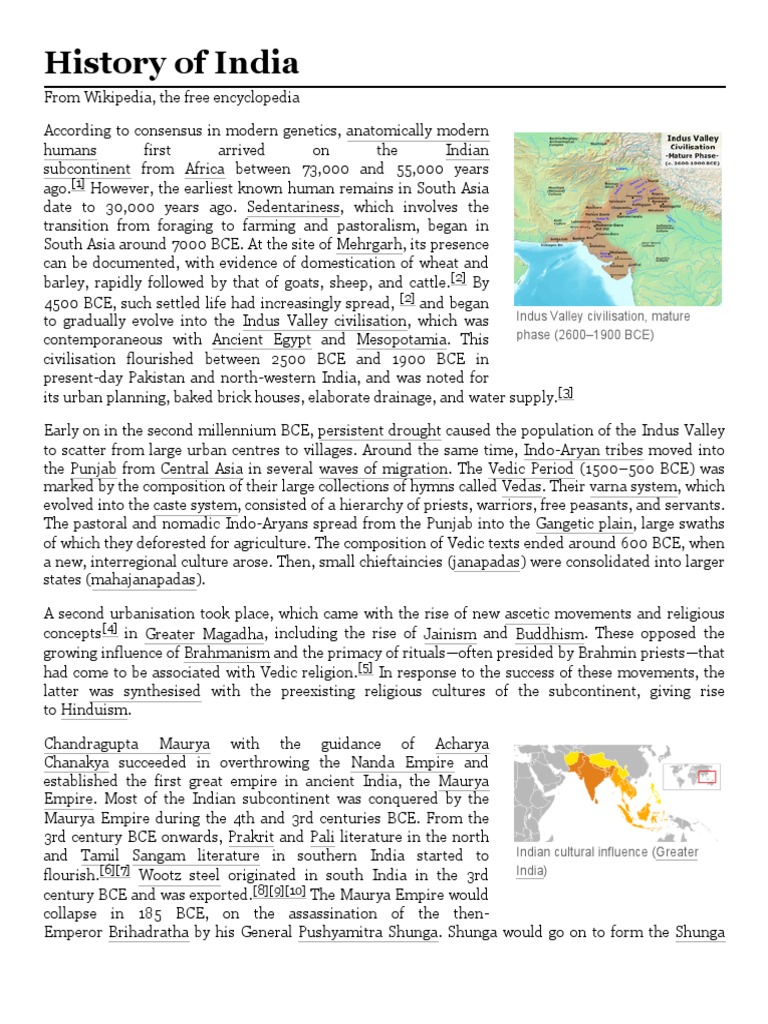 History of India - Wikipedia PDF | PDF