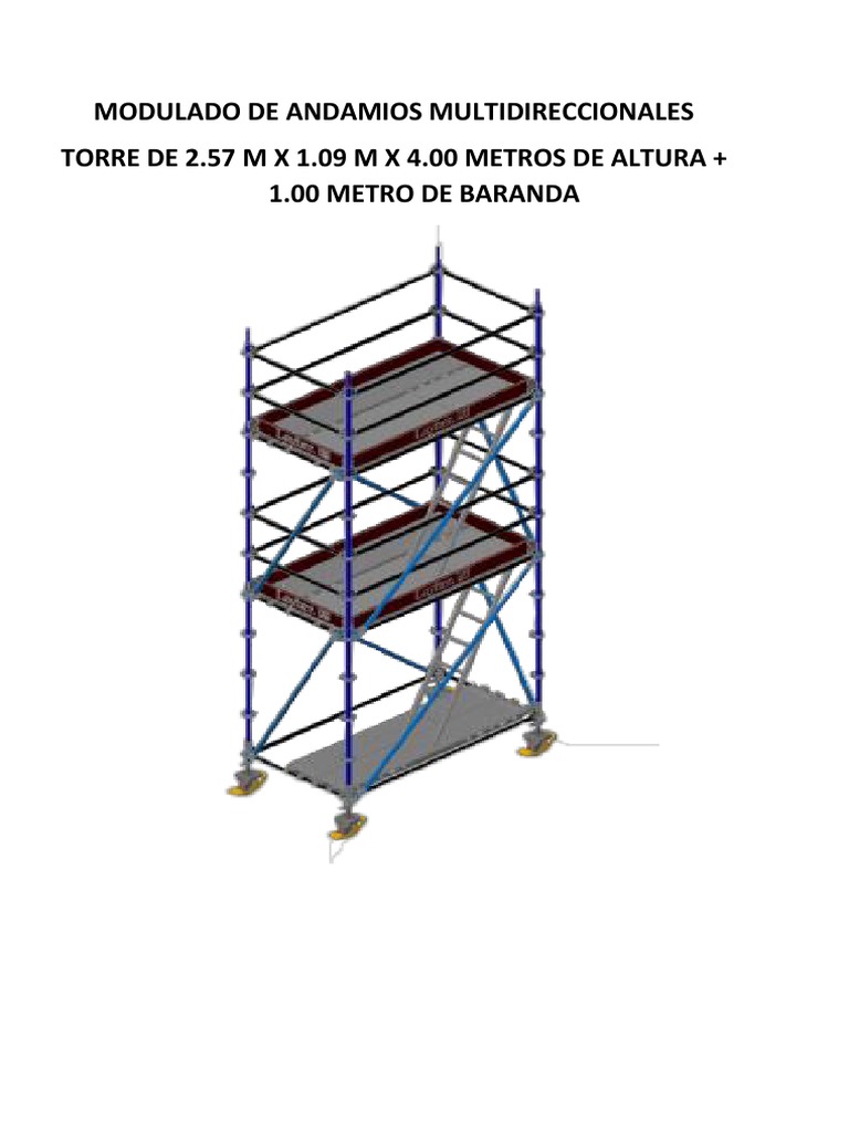 Andamios Multidireccionales: Torre 2.57m x 4m | PDF | Hogar, jardinería ...