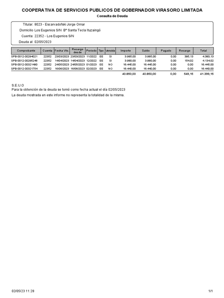 Cobranzas Deuda 02052023 112845 120038 | PDF Cobranzas Deuda 02052023 112845 120038 | PDF