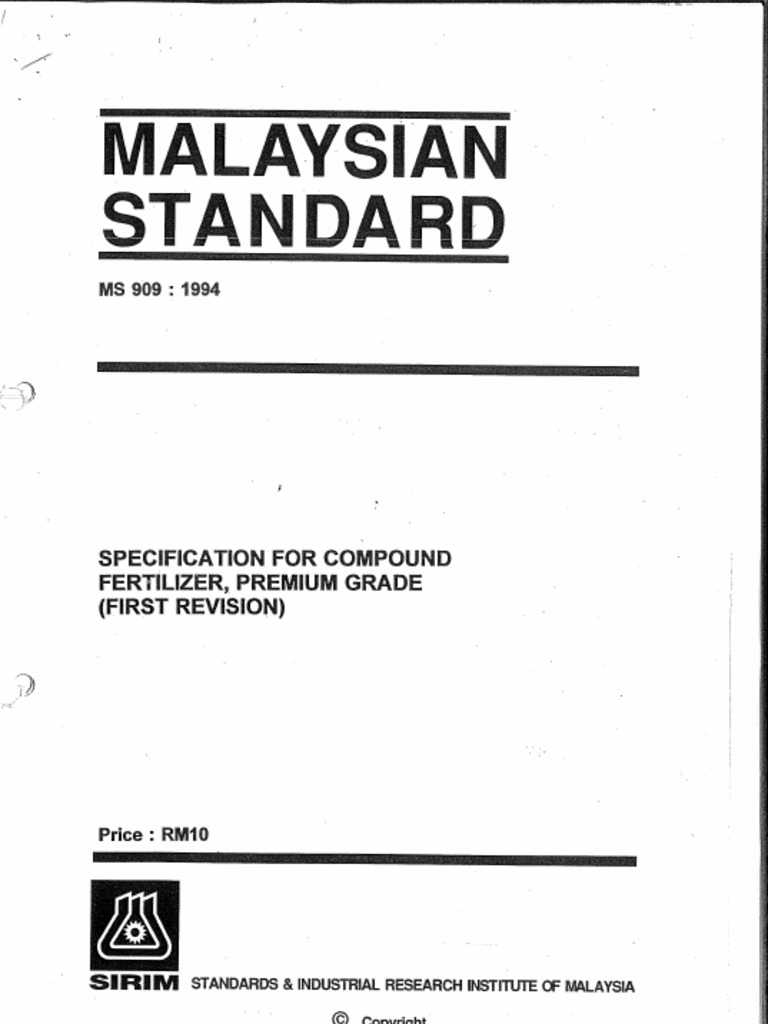 Sirim Standard - Compound | PDF