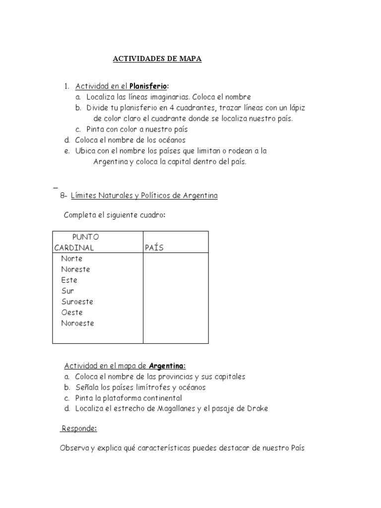 C-Actividades de Mapa | PDF