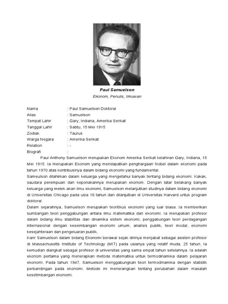 Paul Samuelson | PDF