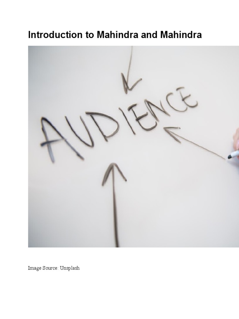 Introduction To Mahindra and Mahindra | PDF | Automotive Industry | Car