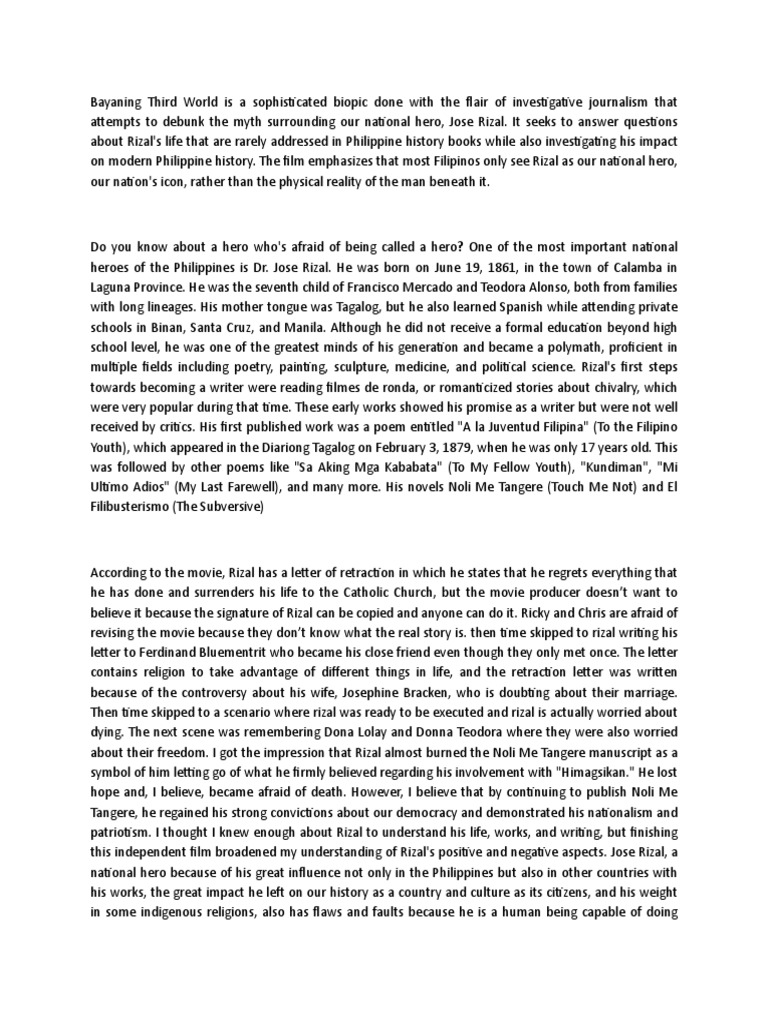 Rizal Final Exam | PDF