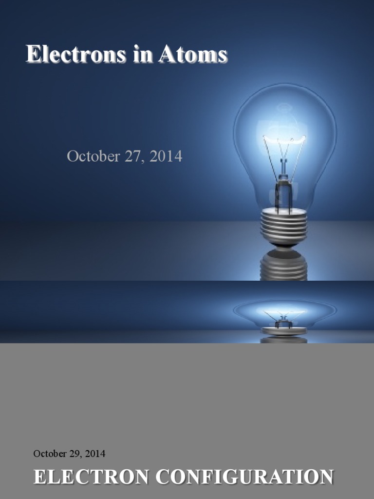 Electron Configuration Pdf Atomic Orbital Energy Level