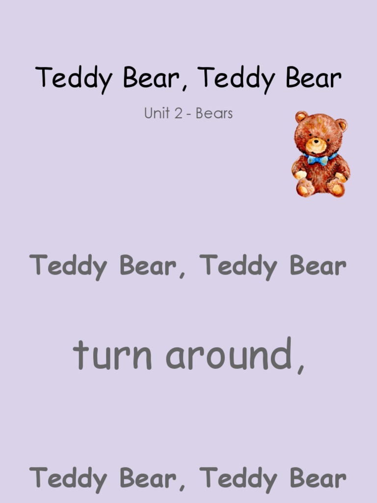 Teddy Bear Action Poem for Kids | PDF