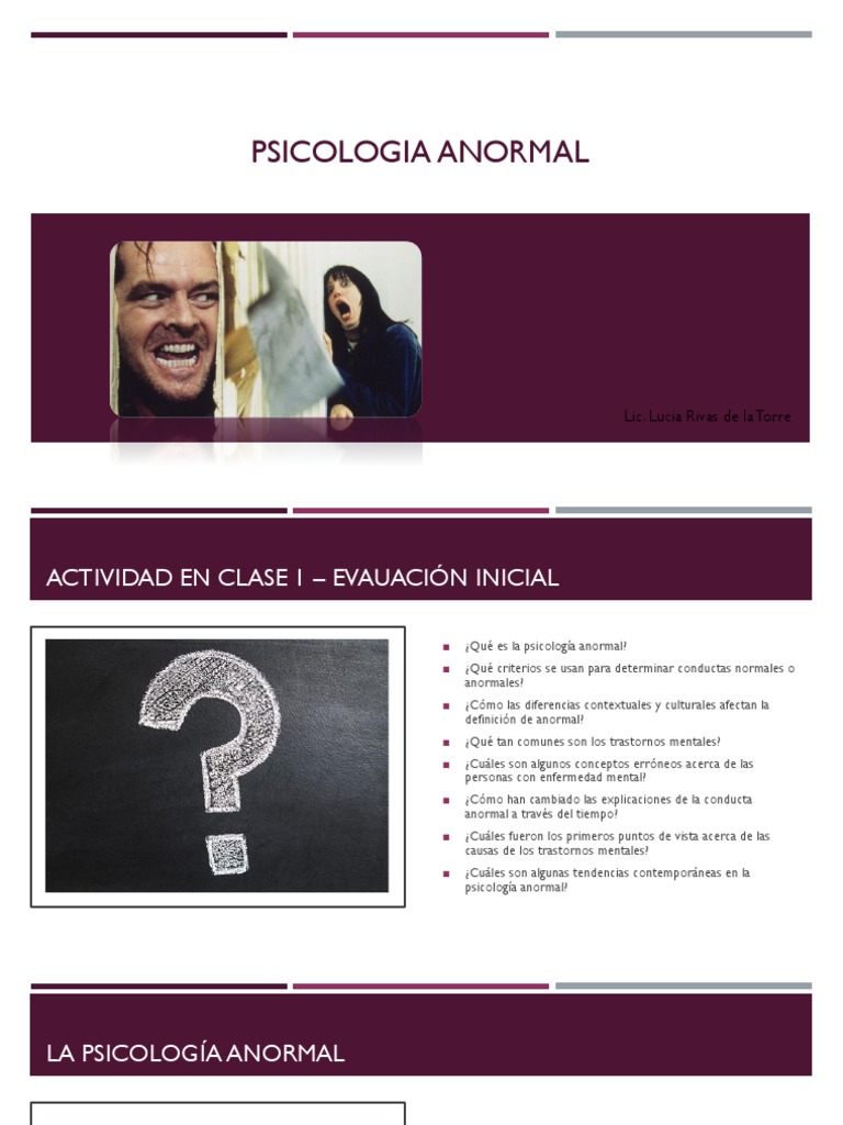 Psicologia Anormal PDF | PDF | Trastorno mental | Psicología anormal