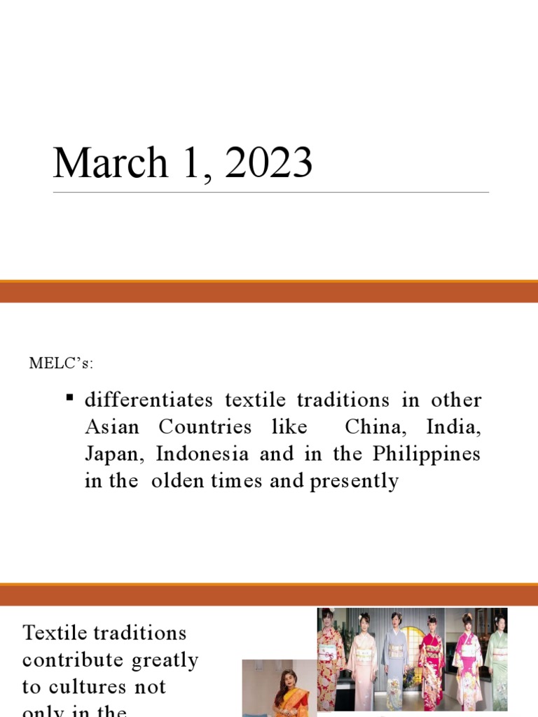 Textiles Form PH and Other Asian Countries | PDF | Textiles | Weaving