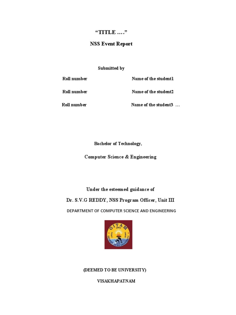 Nss-Event Report | PDF