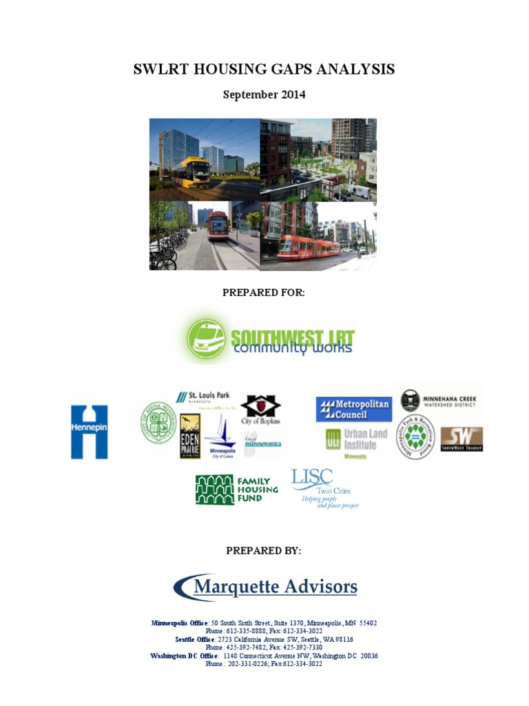 Housing Gaps Analysis Report PDF | PDF | Millennials | Affordable Housing