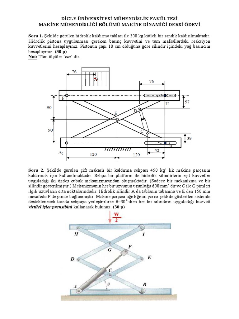 Makine Dinamiği Ödevi | PDF