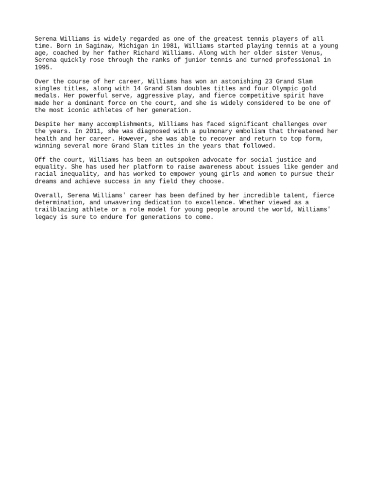Serena Williams | PDF