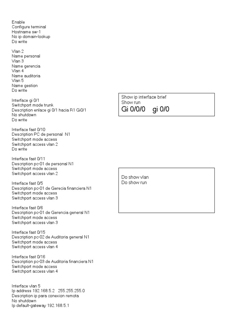 Comandos Lab Intervlan 9 Feb | PDF | Internet Protocols | Telecommunications Standards