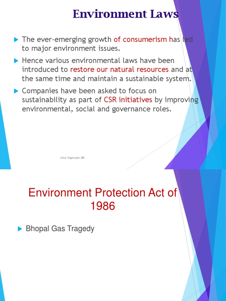 Environment Law PDF | Download Free PDF | Environmental Law | Natural ...