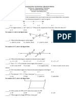 Grade 7 Math 3rd Quarter Exam Answers | PDF | Angle | Triangle