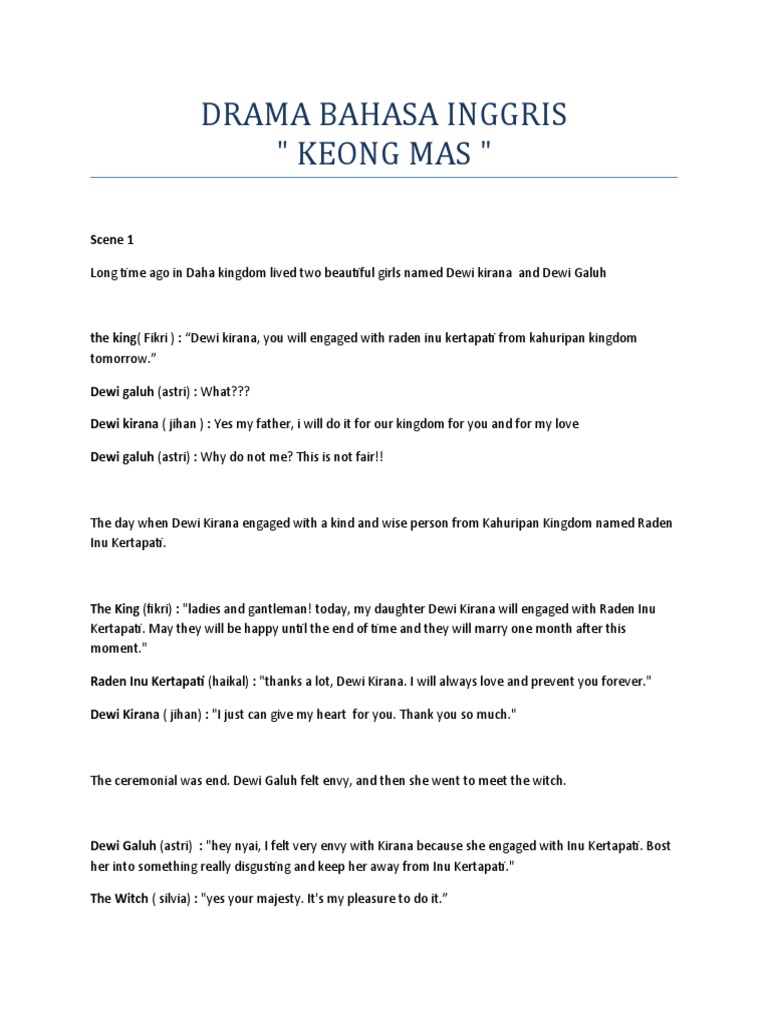 Drama Bahasa Inggris | PDF