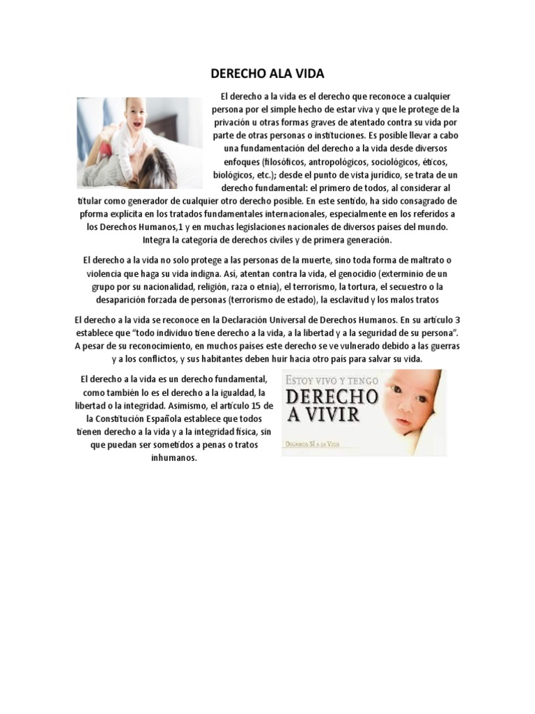 Derecho Ala Vida | PDF
