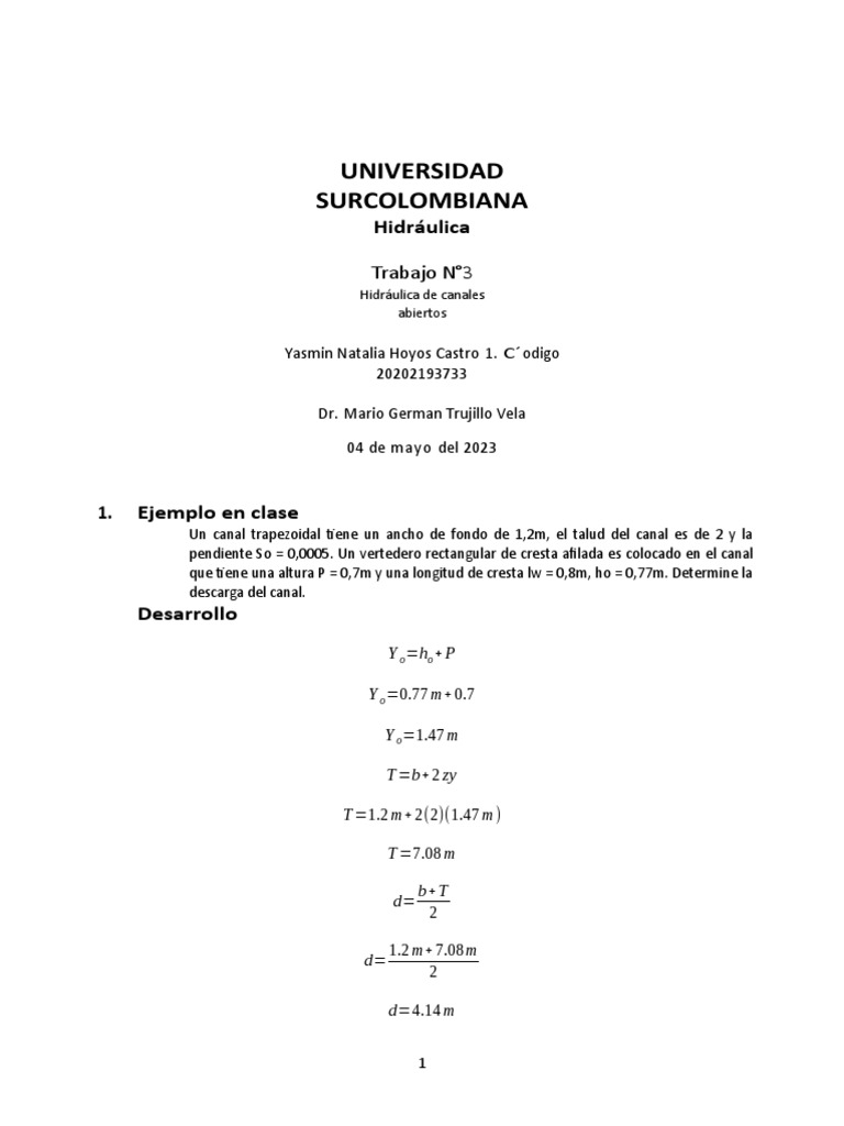 Tarea Hidro | PDF | Ciencias de la Tierra | Hidrología
