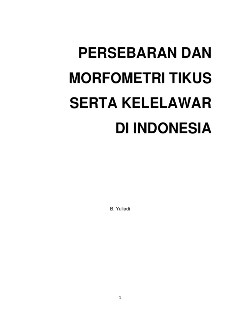 Persebaran Morfometri Kelelawar Dan Tikus Di Indonesia | PDF