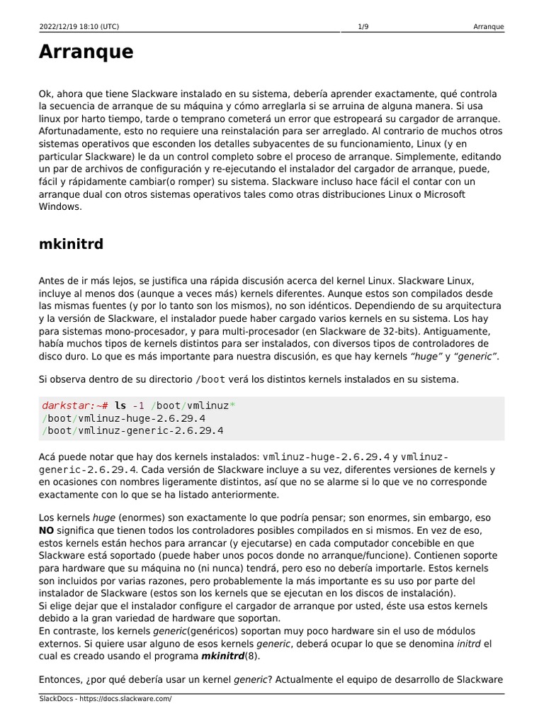 Arranque | PDF | Arranque | Distribución de Linux