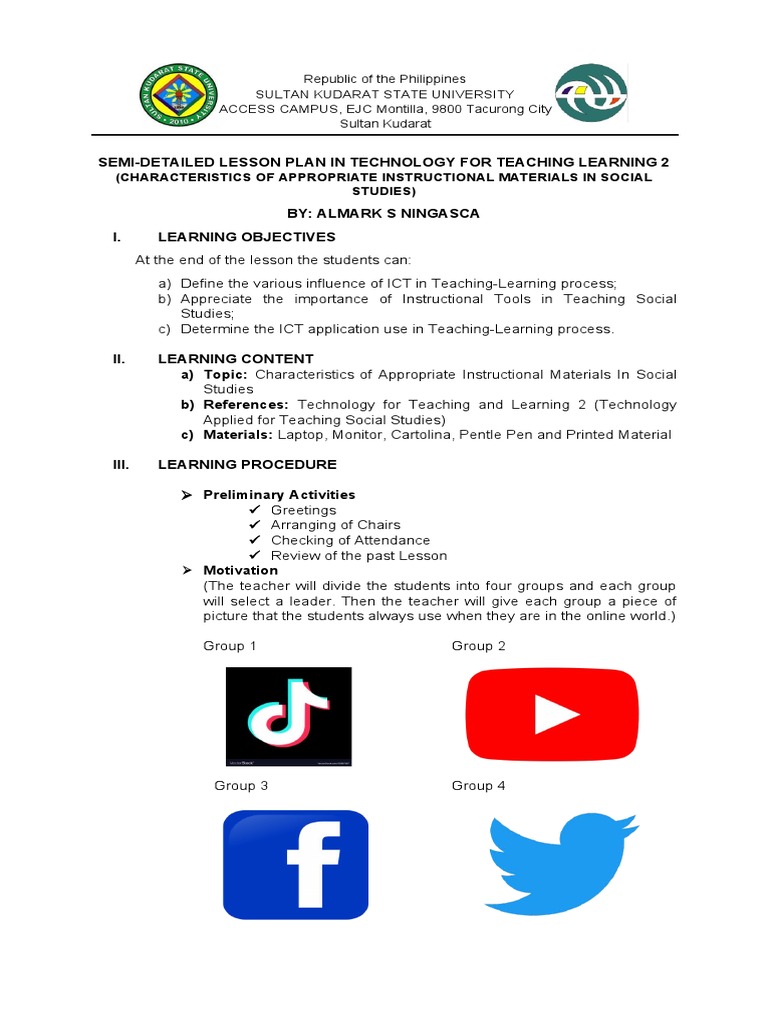 Lesson-Plan. Mark | PDF | Educational Technology | Teachers