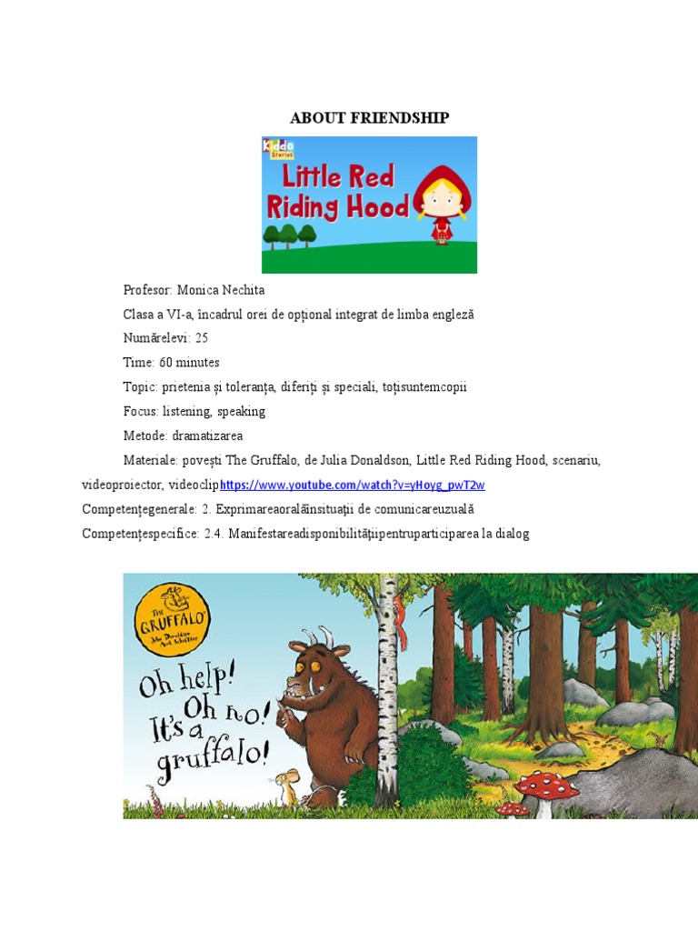 Lesson Plan | PDF | Little Red Riding Hood