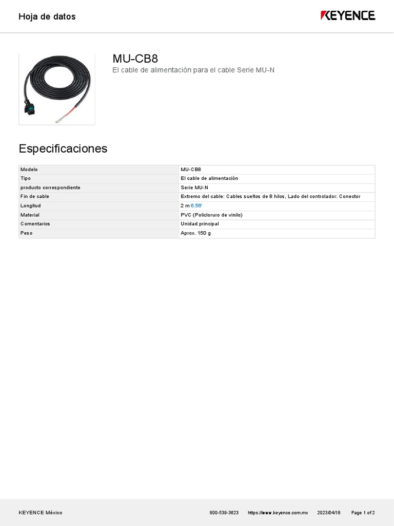 MU-CB8 Datasheet | PDF