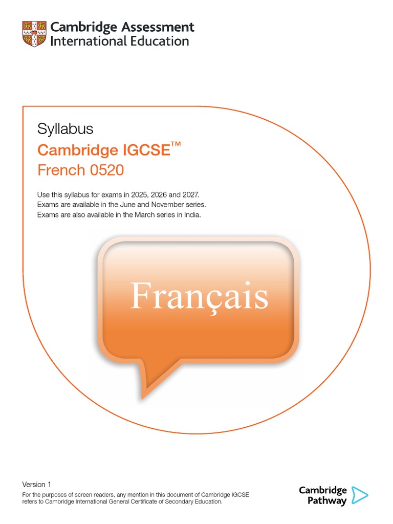 664620-2025-2027-Syllabus French 0520 | PDF | Cognitive Science | Cognition