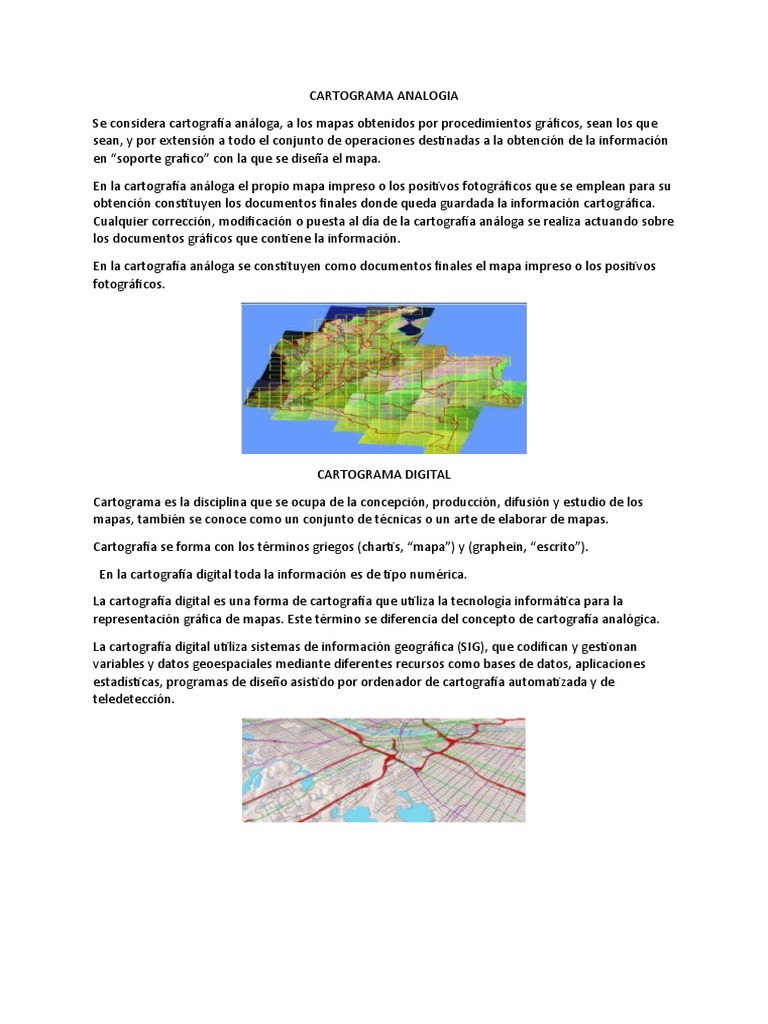 Cartograma Analogia y Digital Hechoo | PDF