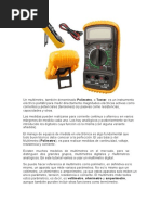 Partes Del Multimetro y Sus Funciones | PDF