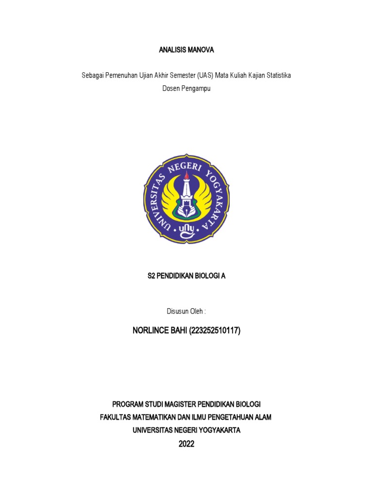 Analisis Manova | PDF