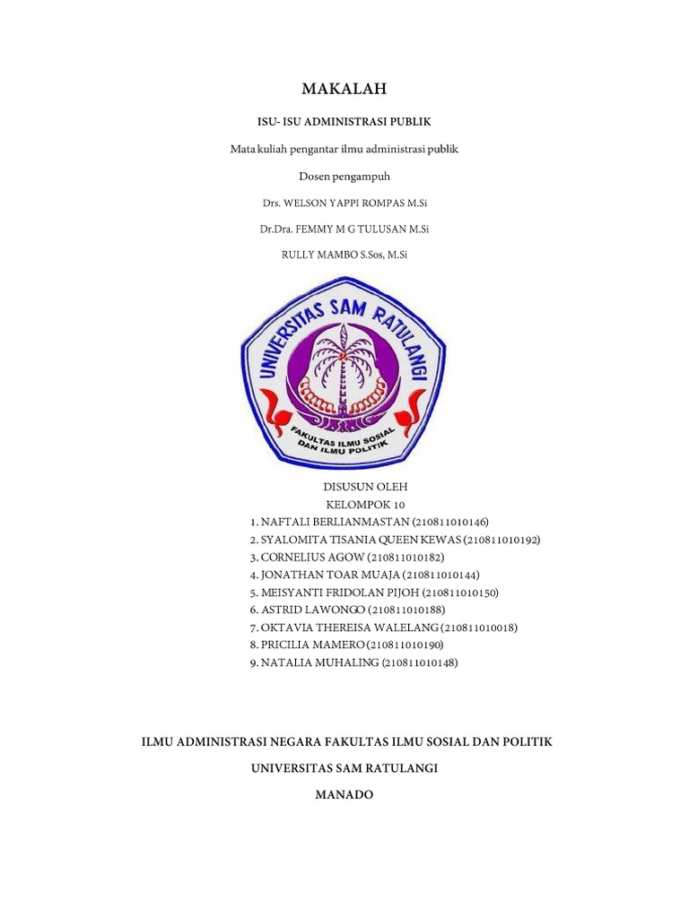 Makalah Isu Isu Administrasi Publik Pdf 