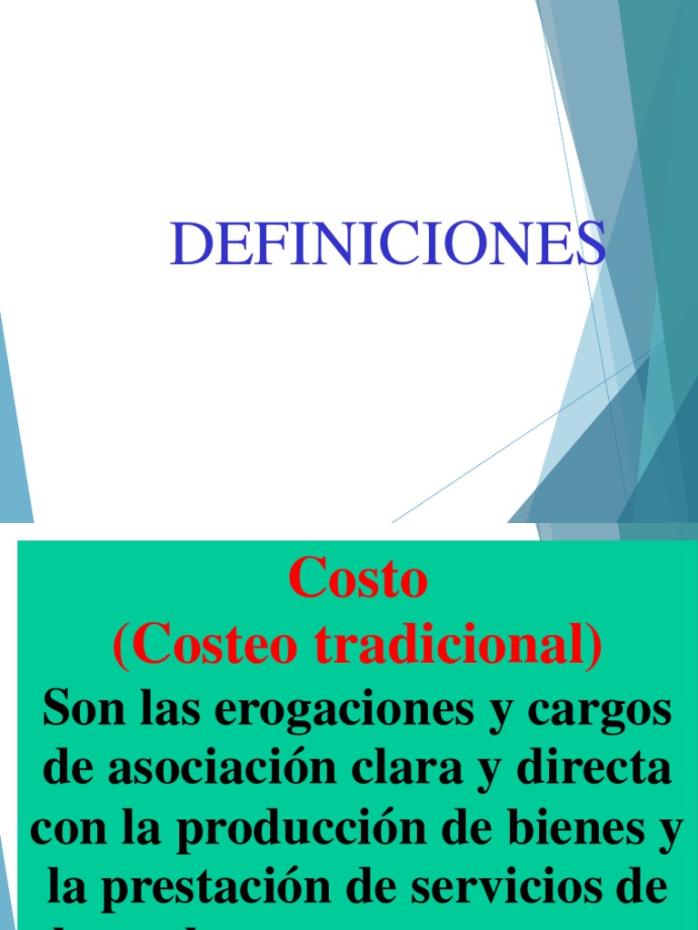 Definiciones de Costos | PDF | Costo | Contabilidad