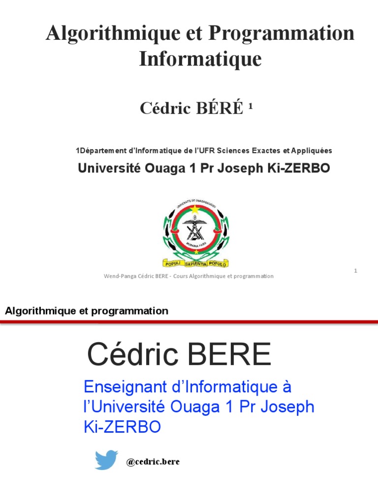 Algorithmique-Programmation ISGE | PDF | Langage de programmation | Programme informatique