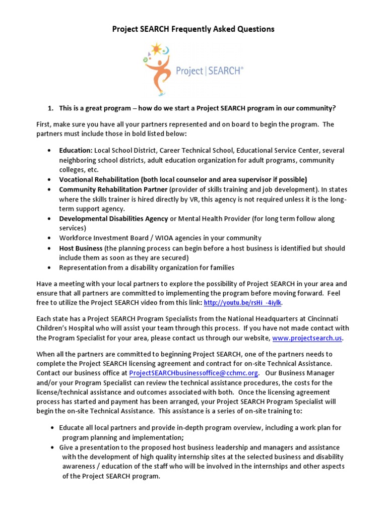 FAQ Project Search | PDF | Internship | Job Hunting